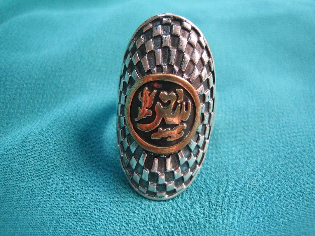 Arabic Calligraphy Ring Gold & Silver Index Ring Arabic - Etsy