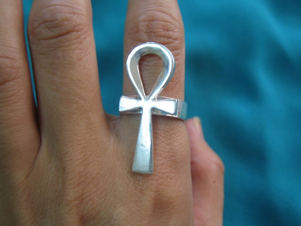 Large Ankh Ring Big Ankh Ring Egyptian Sterling Silver Ankh | Etsy