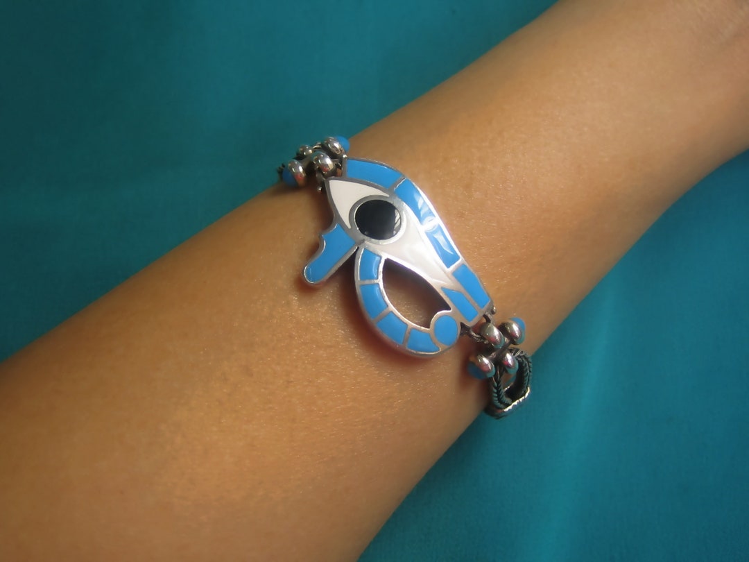 Gorgeous Eye of Horus Bracelet, Eye of Ra Bracelet, Egyptian Turquoise ...