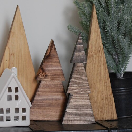 Rustic Wooden Décor Trees - Etsy