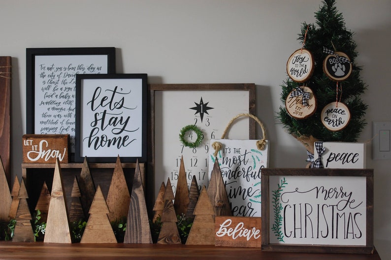 Assorted Wooden Trees - Etsy