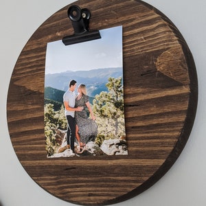 Round Wood Photo Clip Frame - Etsy