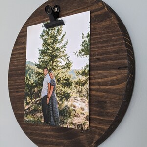 Round Wood Photo Clip Frame - Etsy
