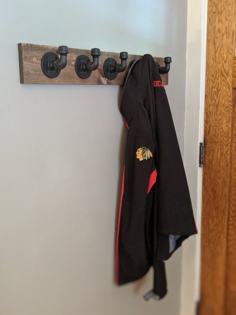 Industrial Rustic Pipe Coat Rack | Etsy