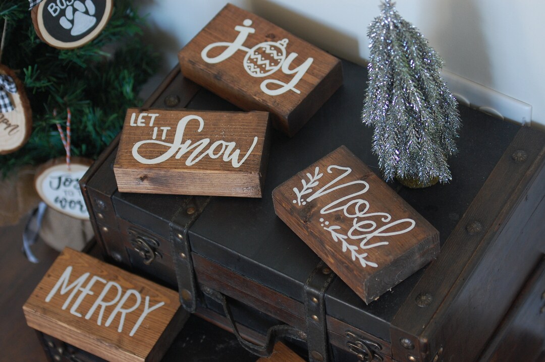 Holiday Block | Christmas Block | Wood Block Sign - Etsy