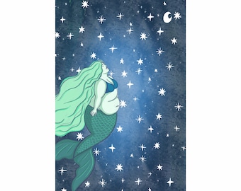 Fat Mermaid Art | Etsy