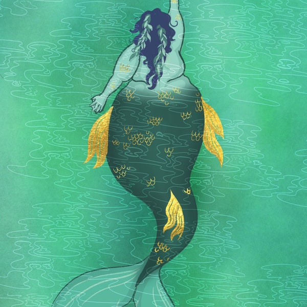 Fat Mermaid - Etsy