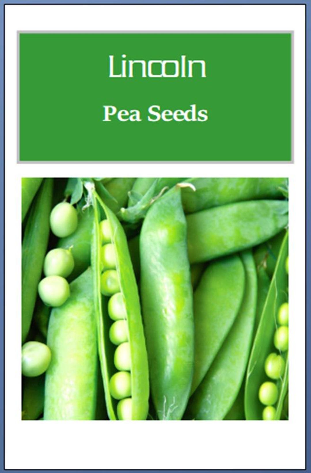 Lincoln Pea Seeds: Non-gmo Heirloom Garden Variety - Etsy