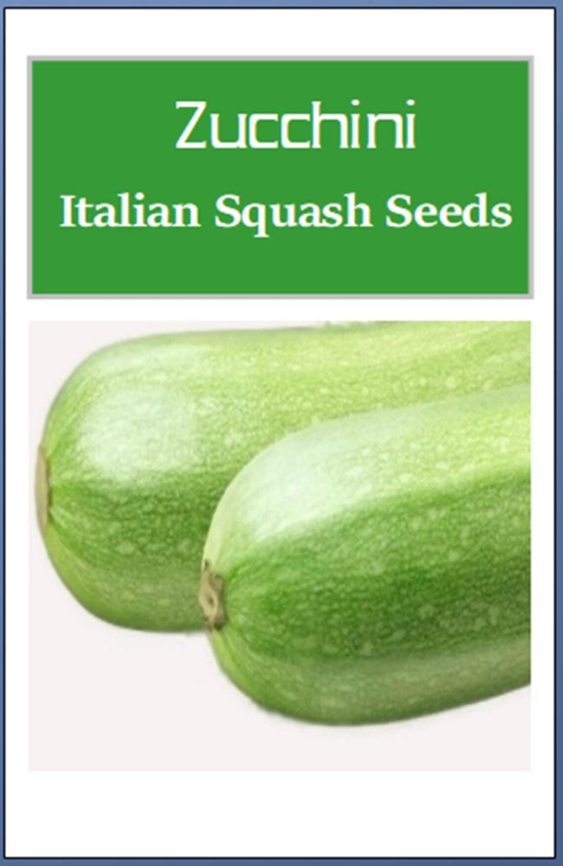Italian Squash Zucchini Seeds | NON-GMO | Heirloom | Fresh Garden Seeds ...