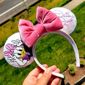 Daisy Embroidery Mouse Ears - Etsy