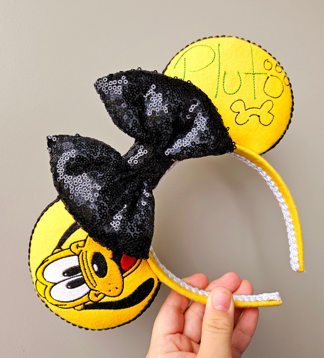 Pluto Autograph Embroidery Mouse Ears - Etsy