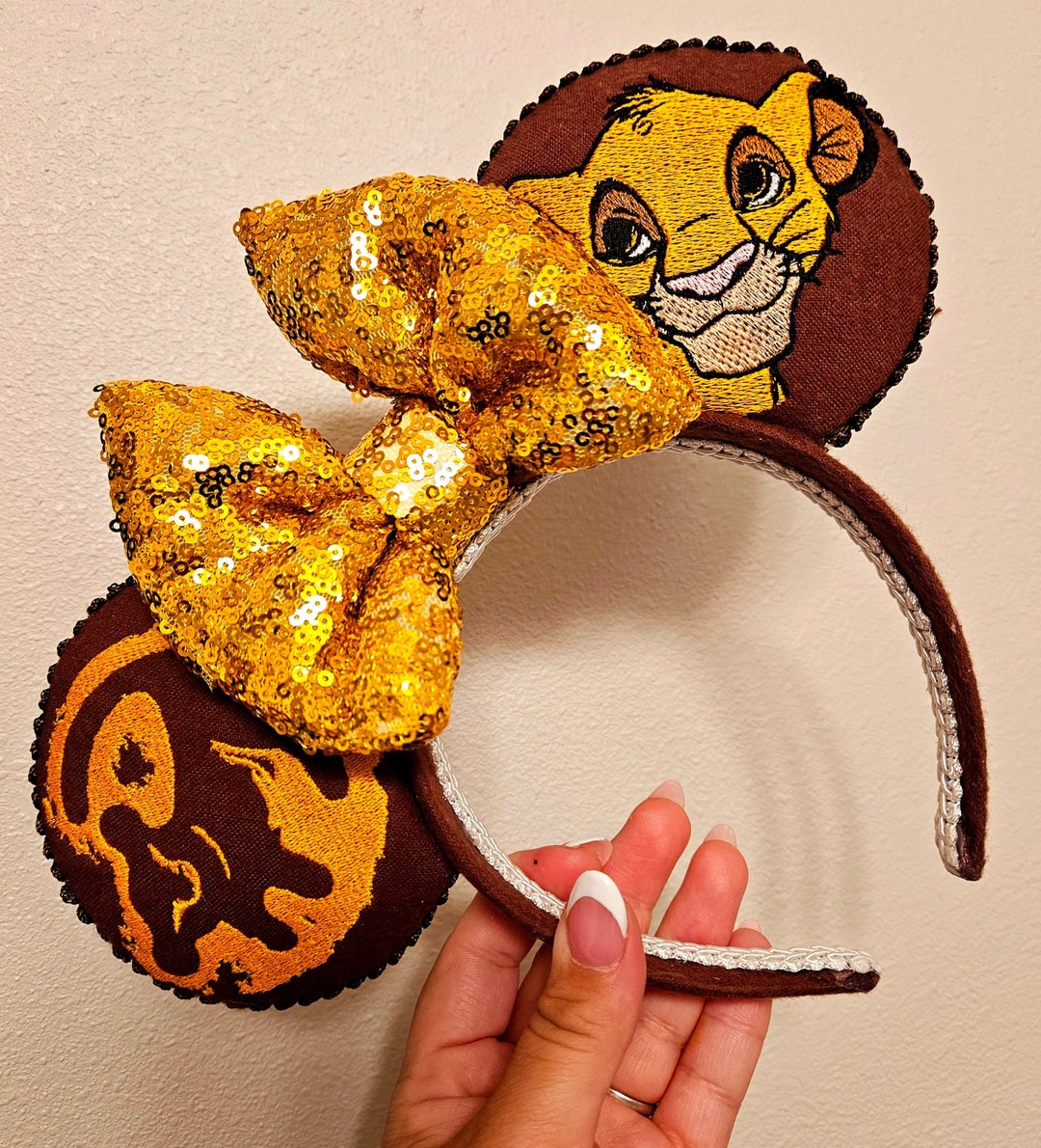 Lion King Embroidery Mouse Ears - Etsy