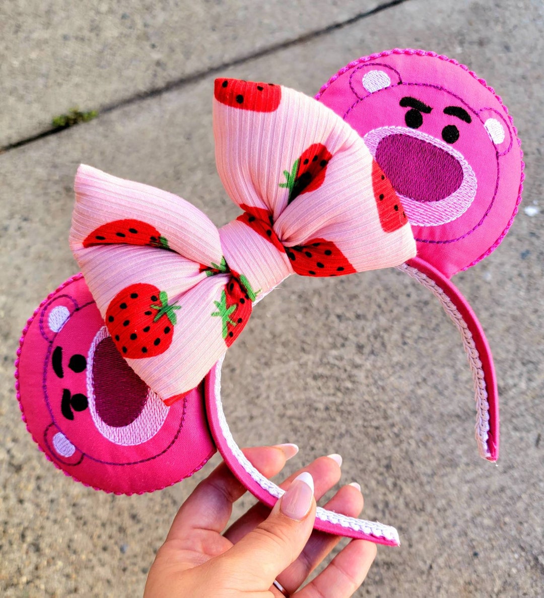 Pink Lotso Strawberry Bear Mouse Ears - Etsy