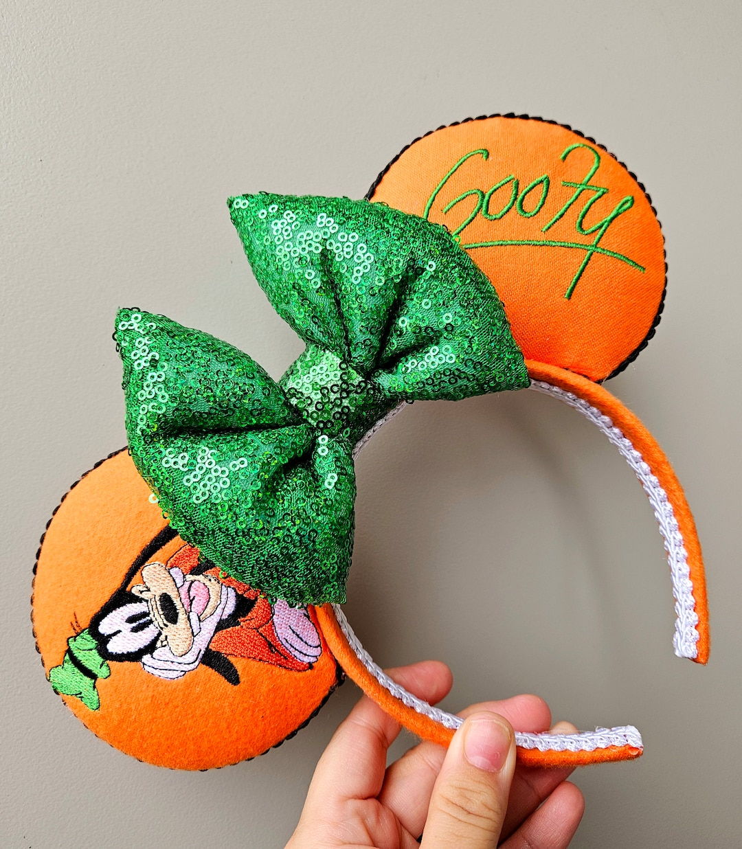 Goofy Autograph Embroidery Mouse Ears - Etsy