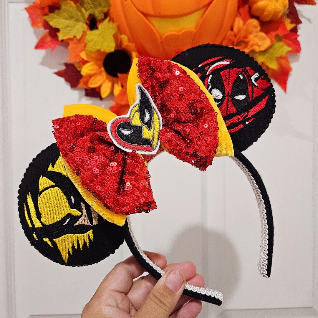 Deadpool & Wolverine Embroidery Mouse Ears - Etsy
