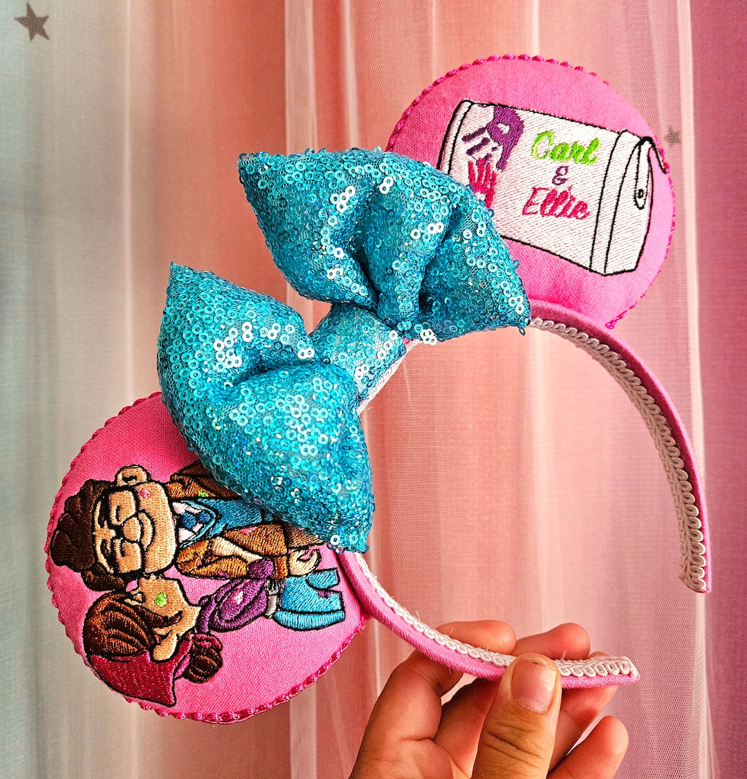 Carl & Ellie Mailbox Embroidery Mouse Ears - Etsy