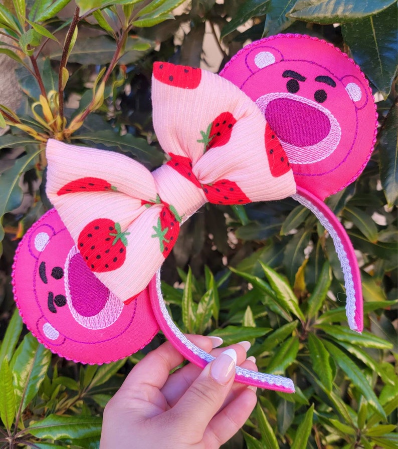 Pink Lotso Strawberry Bear Mouse Ears - Etsy
