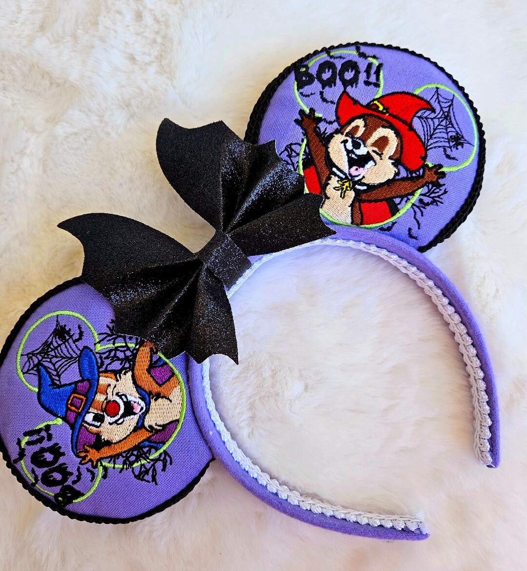 Chip & Dale Witches Embroidery Mouse Ears - Etsy