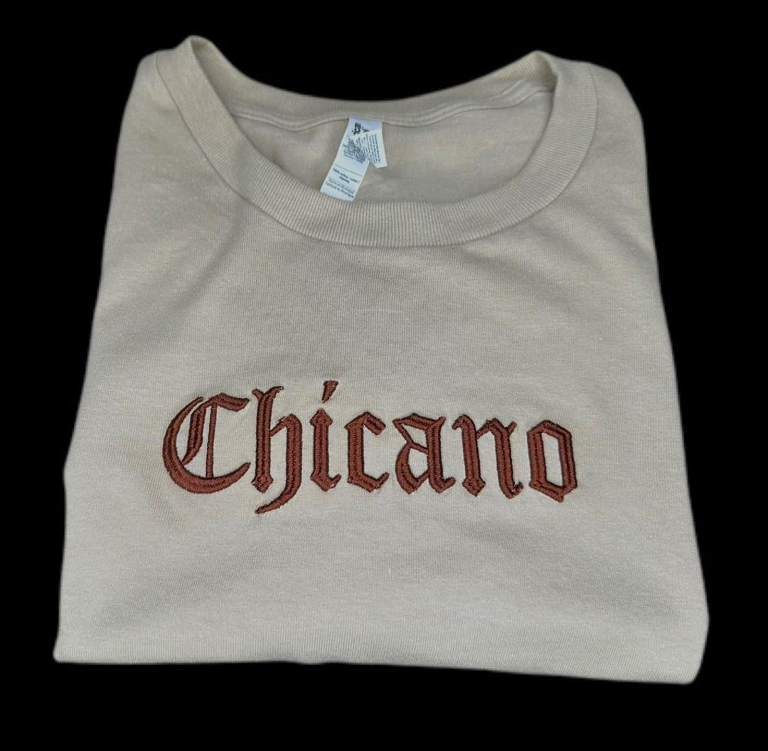 Embroidered 3 D Puff Chicano T Shirt Old English - Etsy