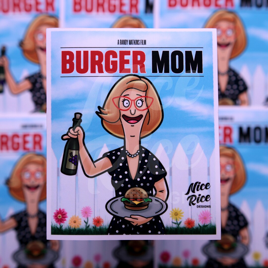Burger Mom Sticker - Etsy