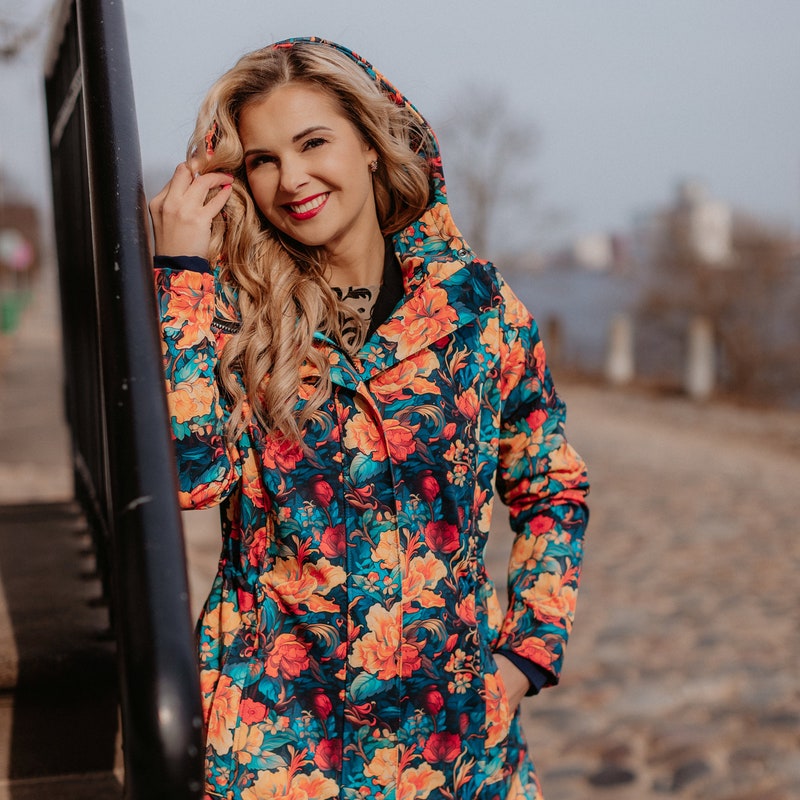 Floral Raincoat Plussize - Etsy