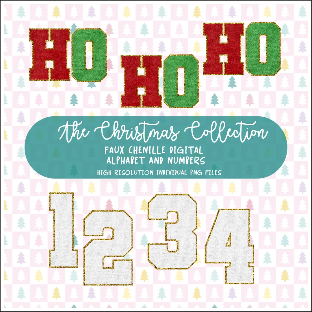 Christmas Alphabet Clipart, Varsity Letters Patch Clipart,png Files for ...