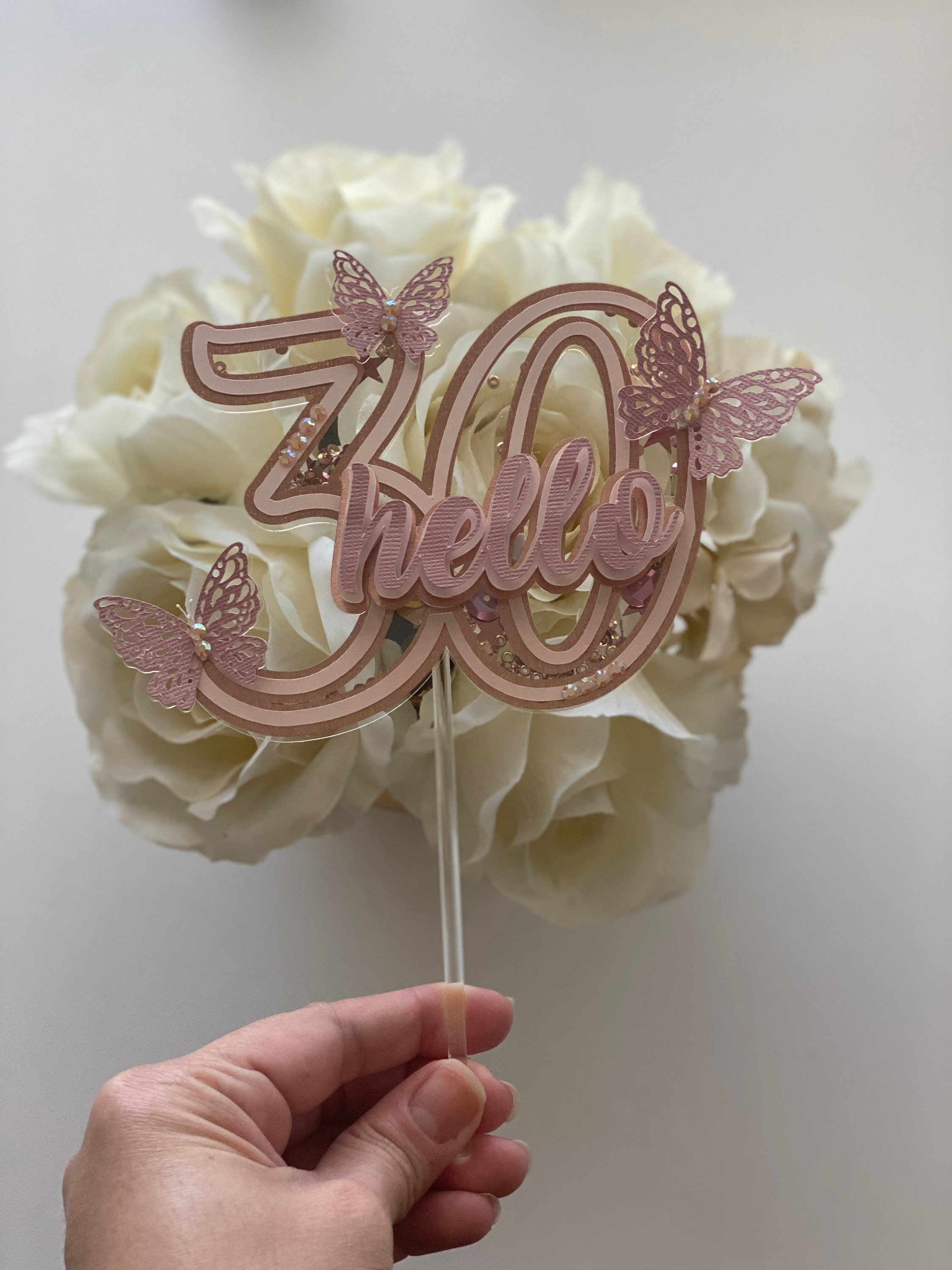Hello 30 Cake Topper 30th Birthday Girly Cake Topper - Etsy