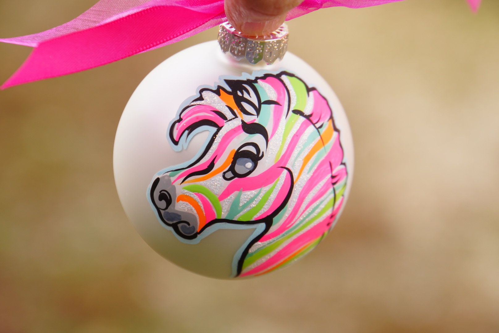 Whimsical Zebra Hand Painted Original Art on White Glass - Etsy