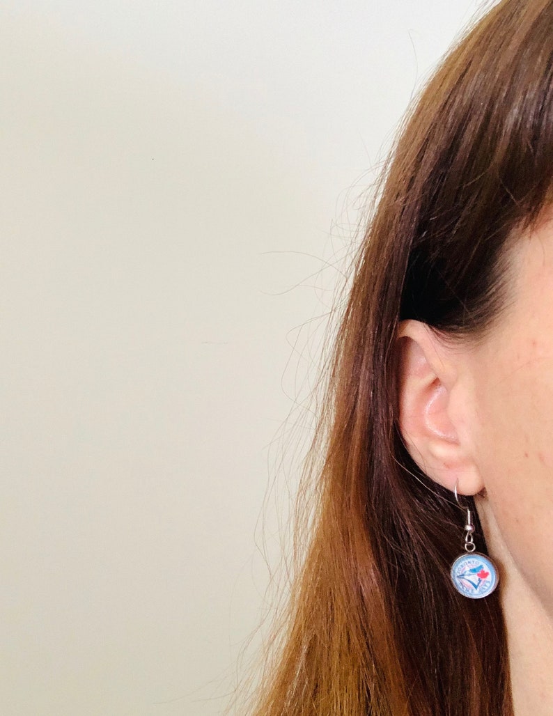 Edmonton Oilers Earrings, 10mm Studs, 12mm Dangly Oilers Earrings ...