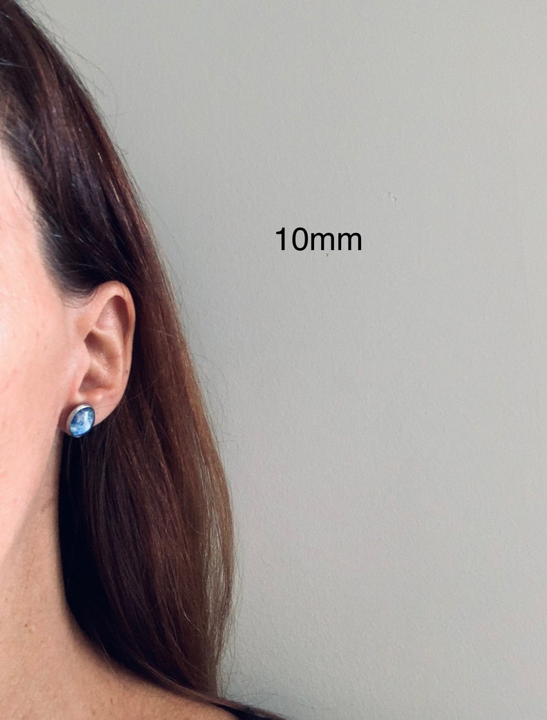 Edmonton Oilers Earrings, 10mm Studs, 12mm, 14mm Dangly Oilers Earrings ...