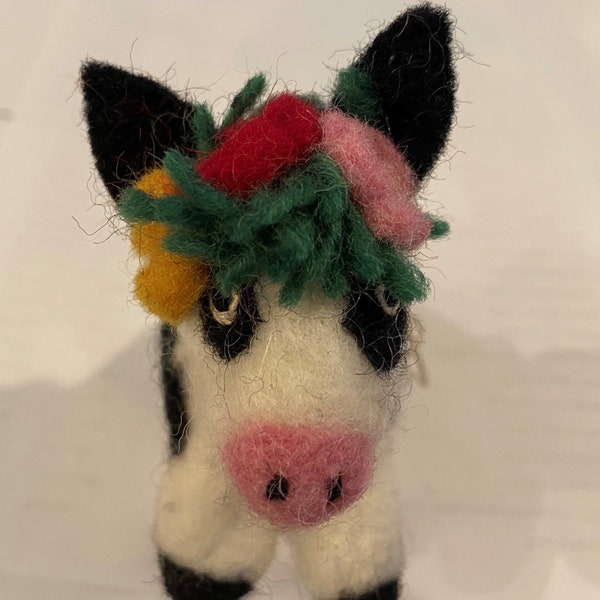 Felt Cow - Etsy