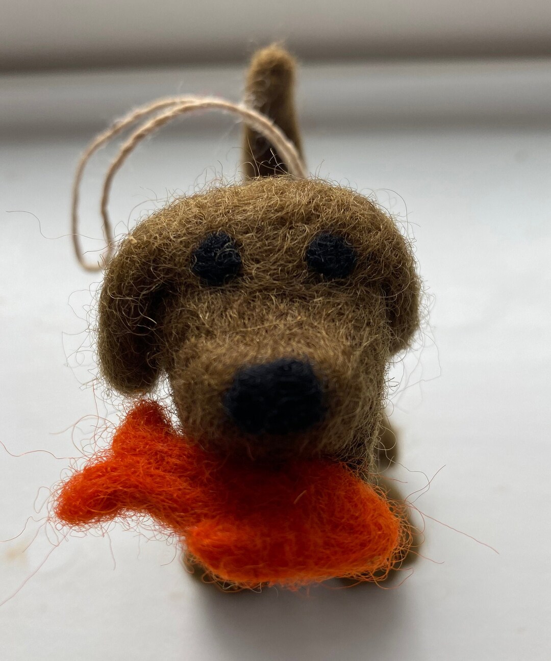 Felt Wool "beau" the Salmon Fishing Chocolate Lab Ornament-felted Wool ...