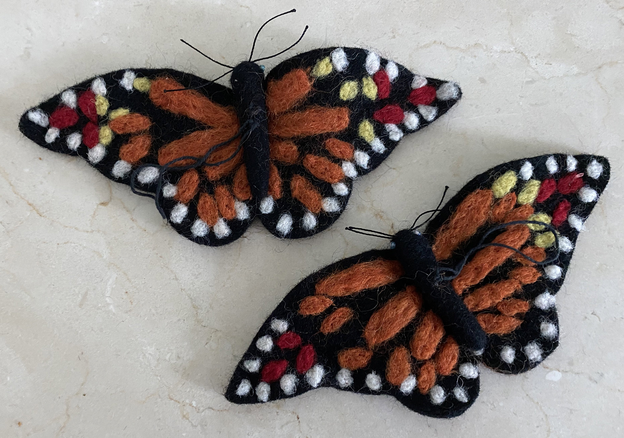 Felted Wool "monarch Butterfly" Ornament-butterfly Ornament-handmade ...