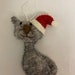 Felted Wool "christmas Cat Collette" Ornament-cat Ornament-christmas ...
