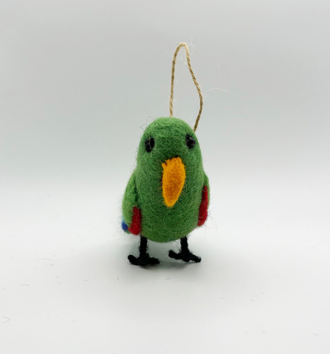 Handmade Felted Wool "parrot Oliver" Ornament-fair Trade-handcrafted ...
