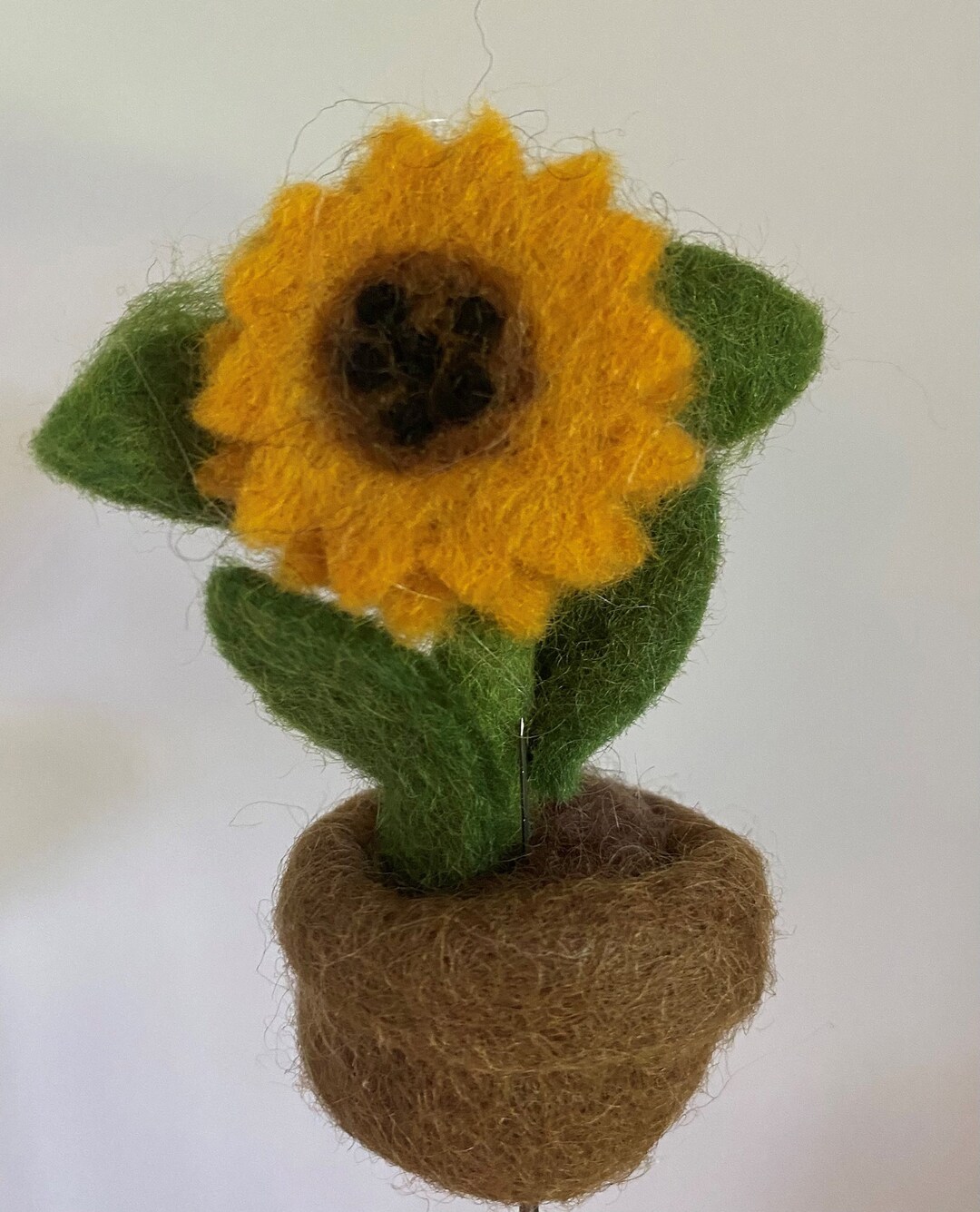 Felted Wool "sunflower in Pot" Ornament-sunflowers-flower Ornaments ...