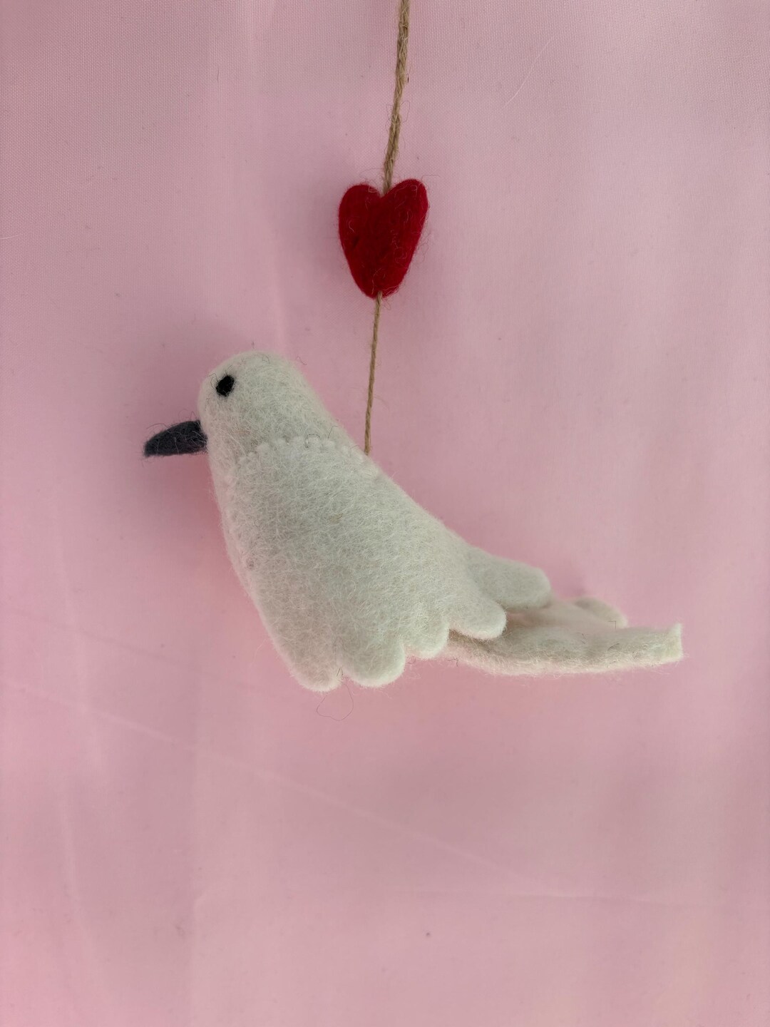 Handmade Felt "love Dove Lucy" Ornament-dove Ornament-felt Ornaments ...