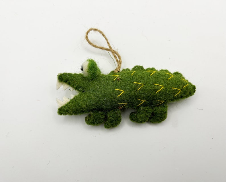 Handmade Felted Wool "krockigator Chomp" Ornament-fair Trade-felt ...