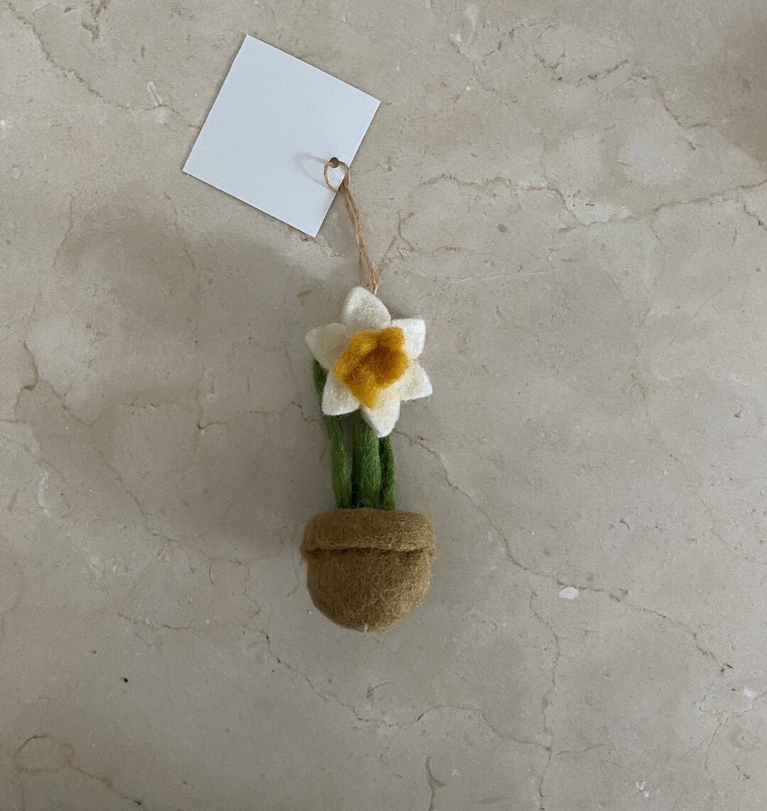 Handmade Felt "daffodil in Pot" Ornament-felt Daffodil-flower Ornament ...
