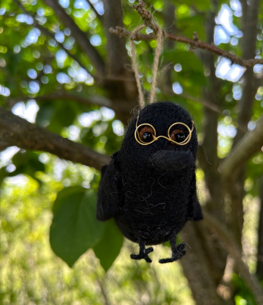Handmade Felt "black Crow Alfred" Ornament-fair Trade-designed in Maine ...