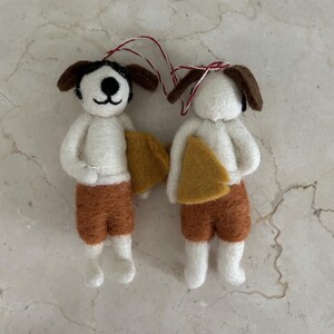 Handmade Felt "surfer Dog Tod" Ornament-handmade Ornaments-fair Trade ...