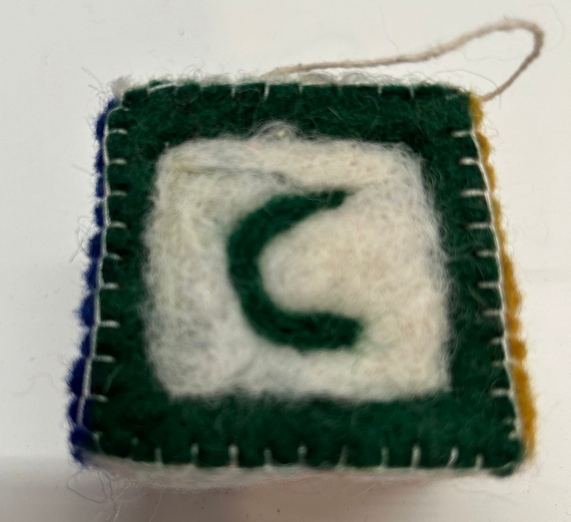 Felted Wool abcd Block Ornament-felt Block-block - Etsy