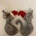 Felted Wool "christmas Cat Collette" Ornament-cat Ornament-christmas ...