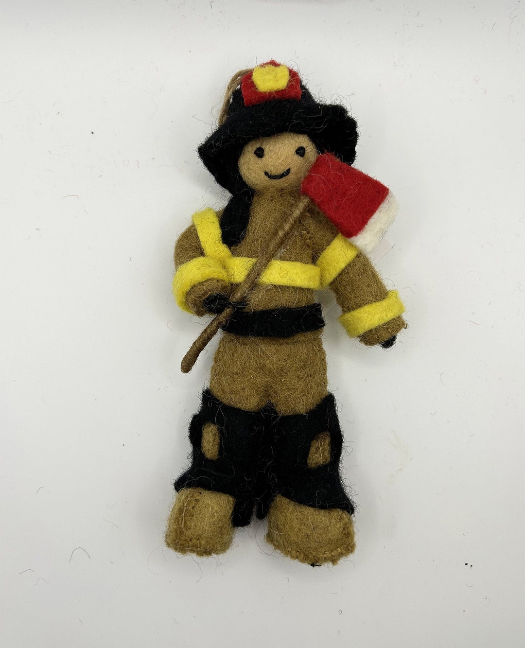 Felted Wool "firefighter Frank" Ornament-felt Fireman-felted ...