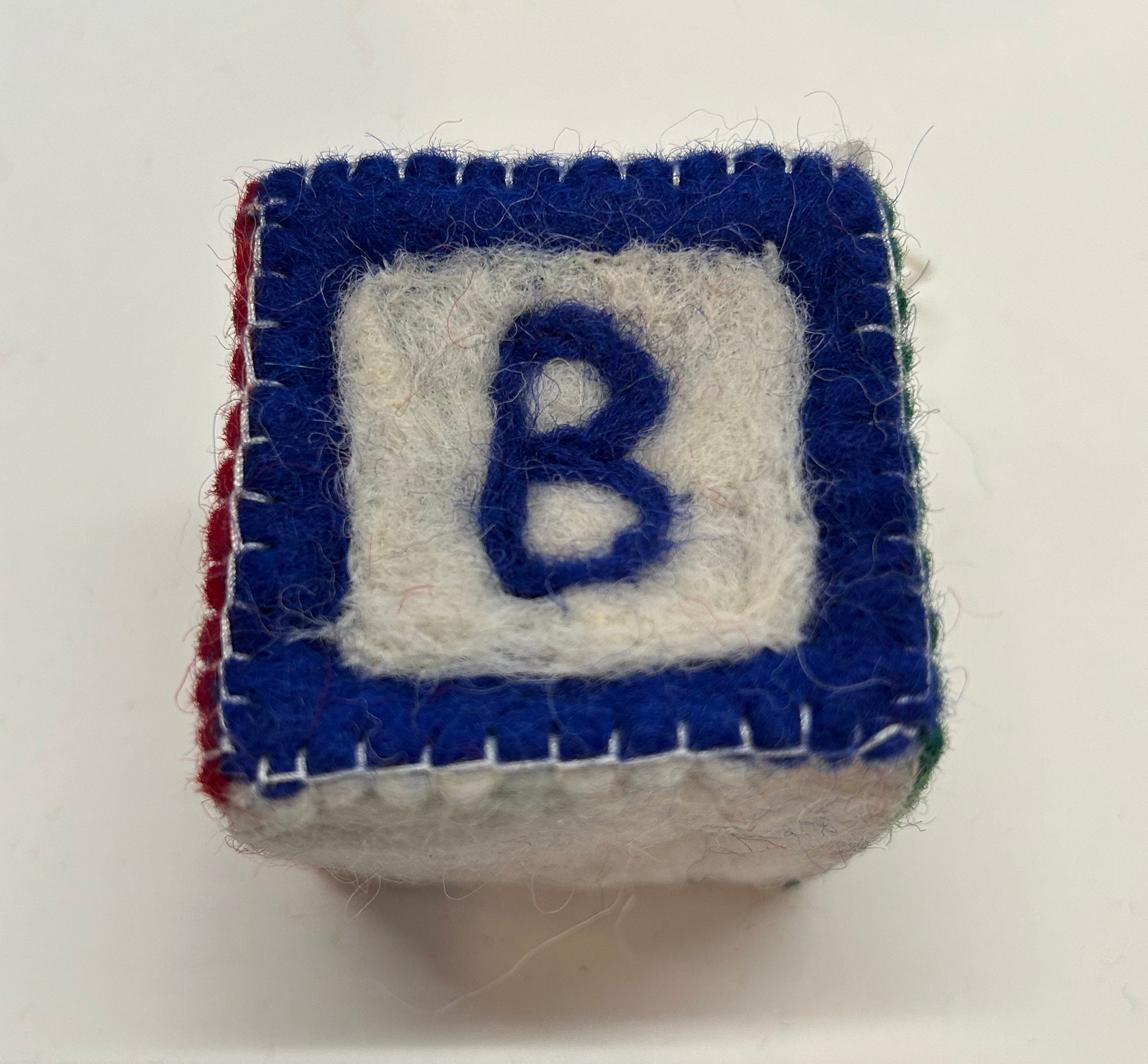 Felted Wool abcd Block Ornament-felt Block-block - Etsy
