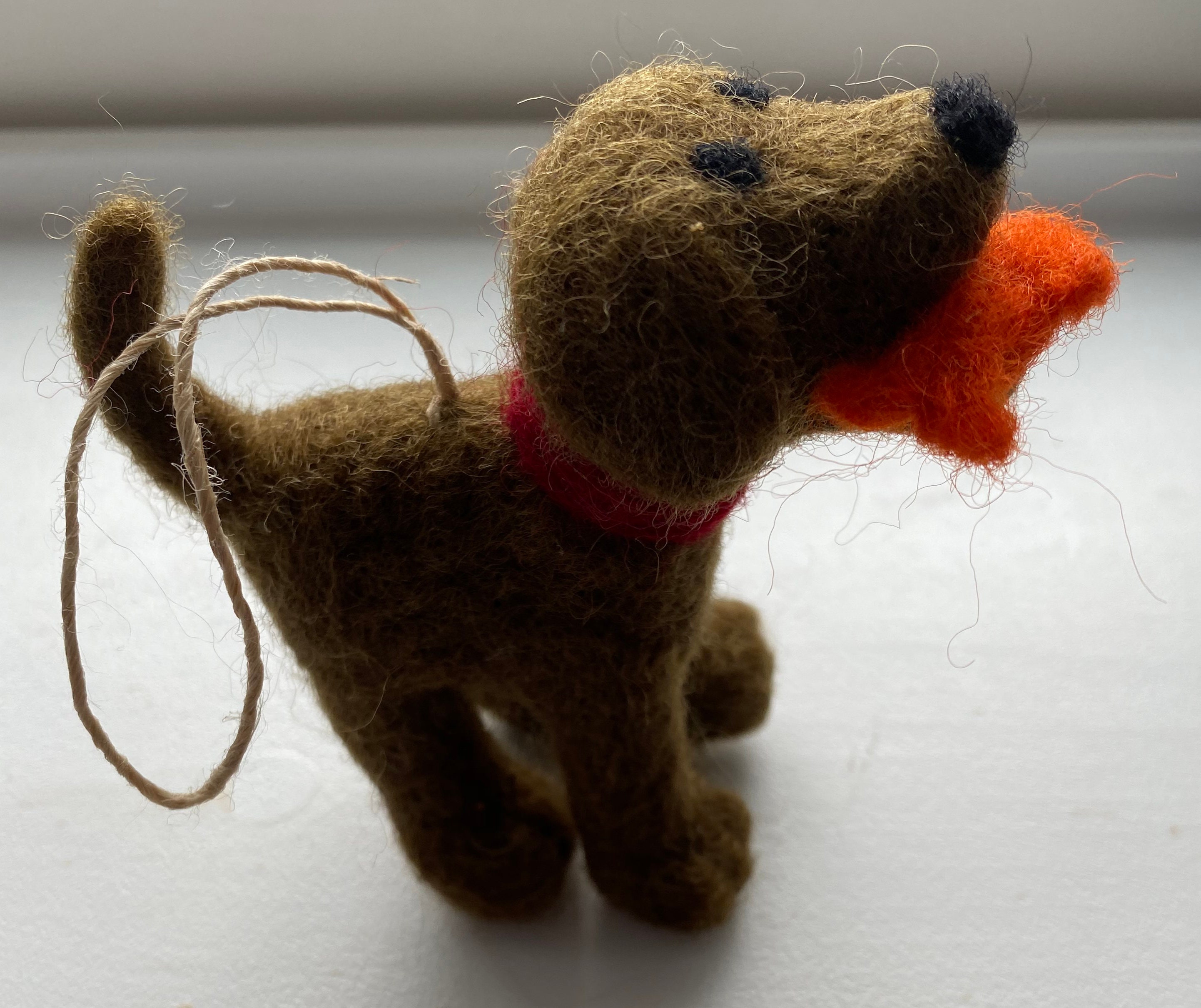 Felt Wool Beau the Salmon Fishing Chocolate Lab | Etsy