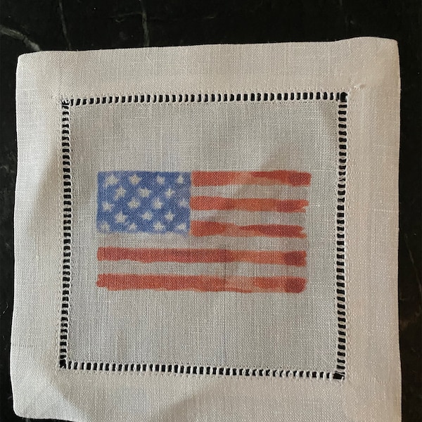 American Flag Napkins Cocktail Napkins - Etsy