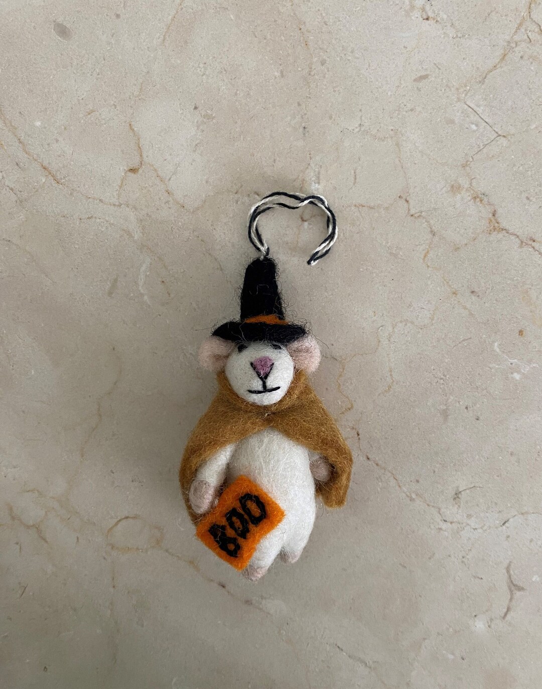 Felted Wool "caped Boo Mouse Mateo" Ornament-felt Mouse-halloween Mouse ...