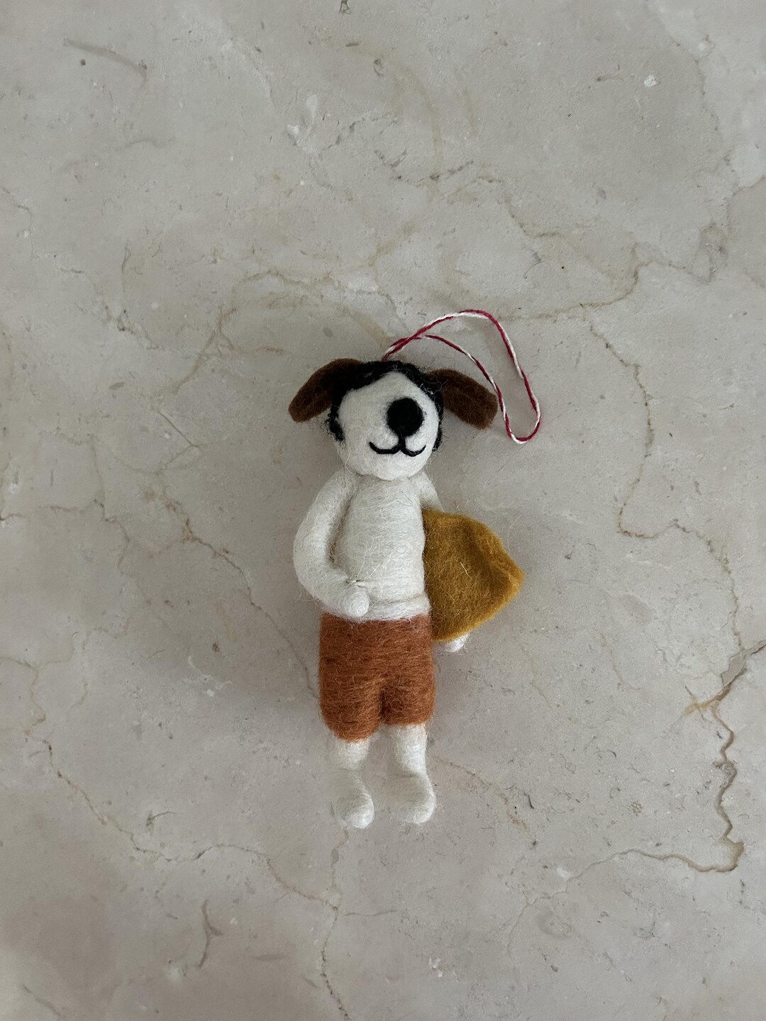 Handmade Felt "surfer Dog Tod" Ornament-handmade Ornaments-fair Trade ...