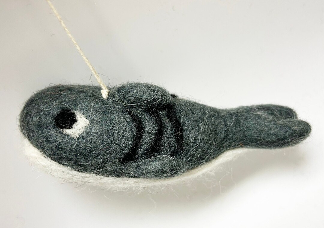 Handmade Felt "shark Sheldon" Ornament-fair Trade-felt Ornaments-shark ...